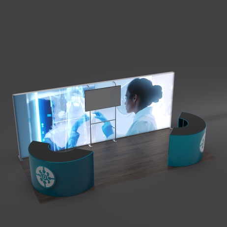 10x20 Custom Trade Show Booths – Large Impact, Modular Setup | AOM ...