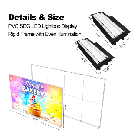 Custom Trade Show Portable SEG Lightbox Panels | AOM Prime Print