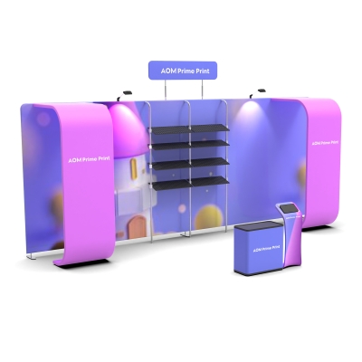 10x20 Custom Trade Show Booths – Large Impact, Modular Setup | AOM ...