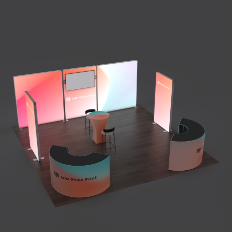 20x20 Banner Combo Trade Show Booths | Portable Display Kits | AOM ...