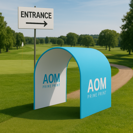 Custom Archway Banner Stands – Tension Fabric Trade Show Arches | AOM ...
