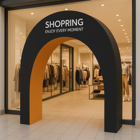 Custom Archway Banner Stands – Tension Fabric Trade Show Arches | AOM ...